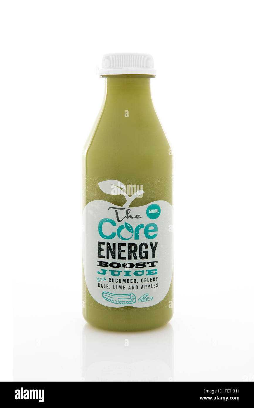 The Core Juice Bottle on a white background Stock Photo - Alamy