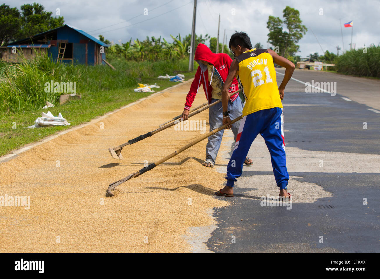 Rice drying hi-res stock photography and images - Alamy