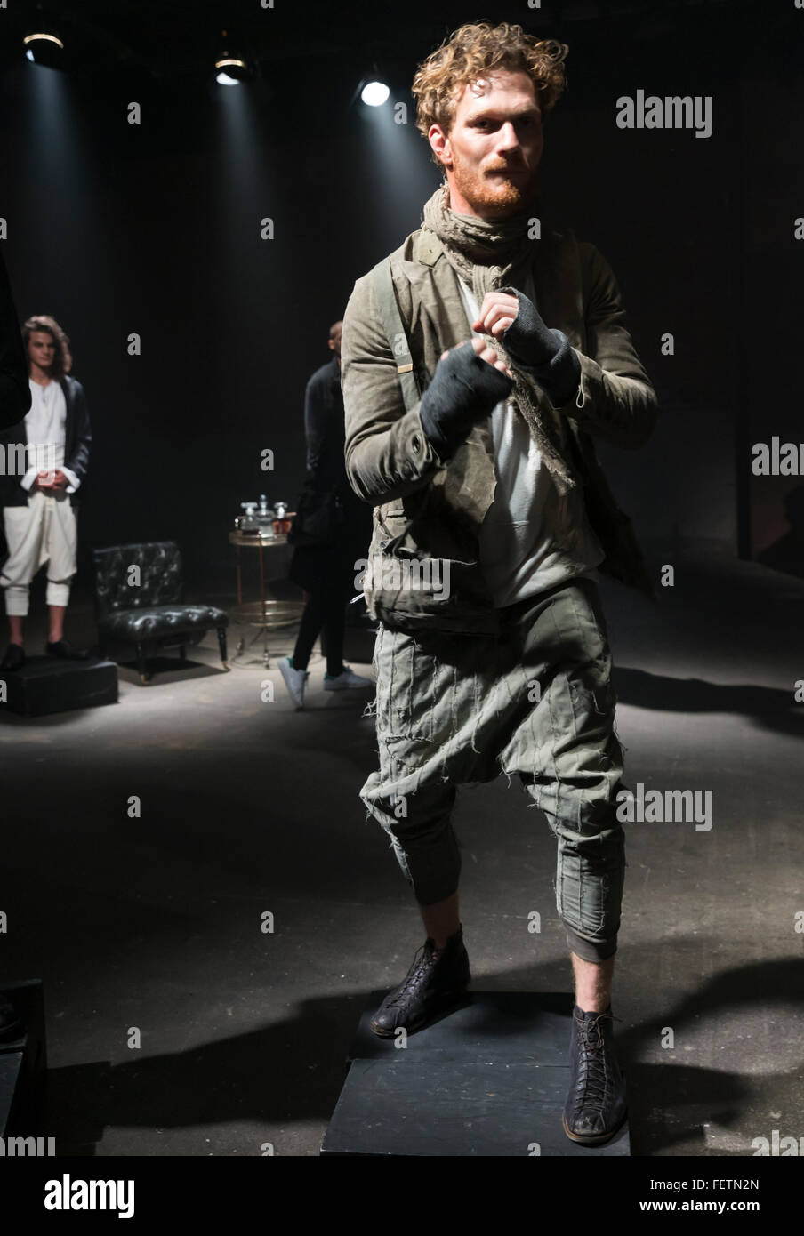 NEW YORK, NY - FEBRUARY 3, 2016: David Axell poses at Greg Lauren ...