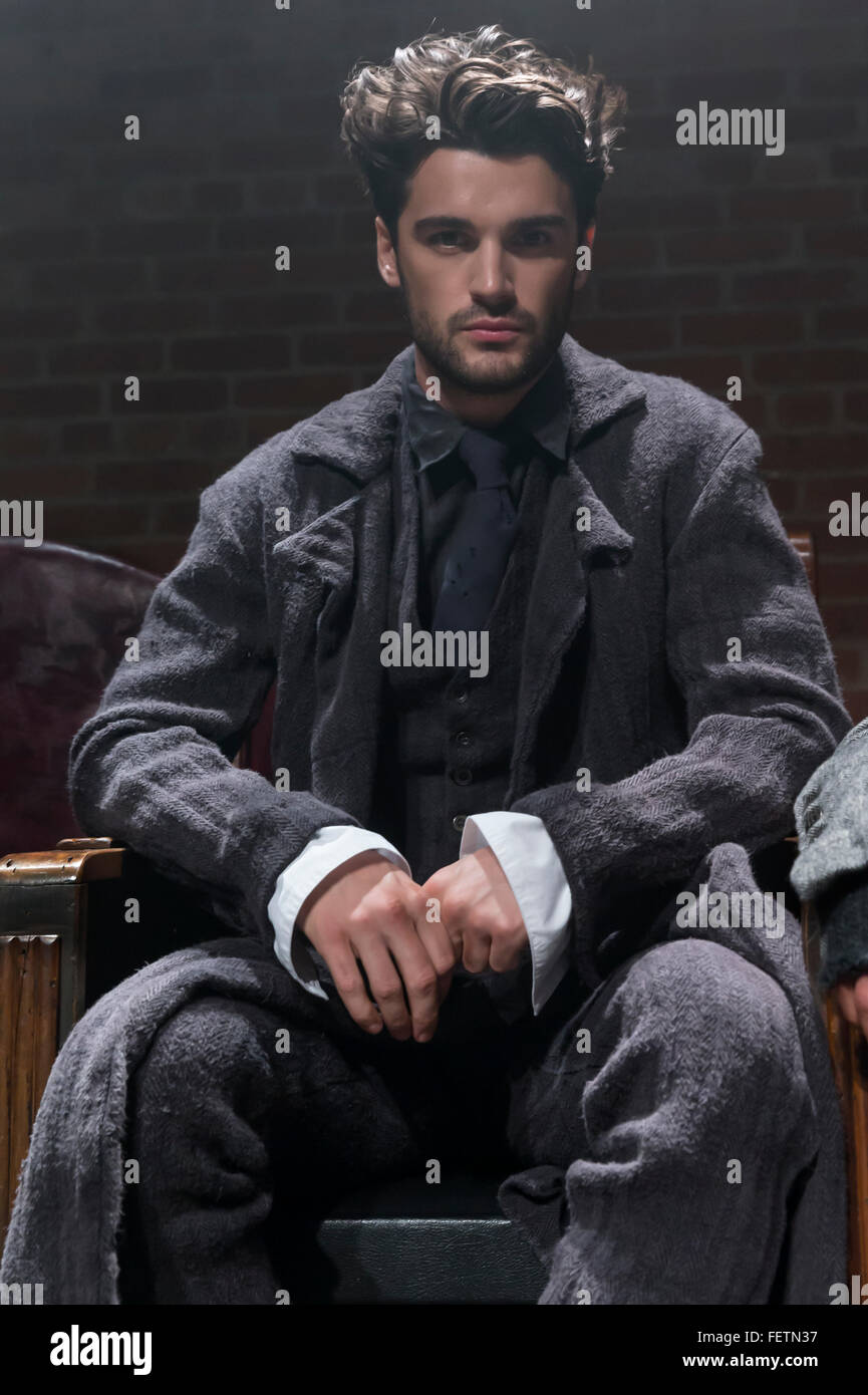 NEW YORK, NY - FEBRUARY 3, 2016: Ryan Allan poses at Greg Lauren ...