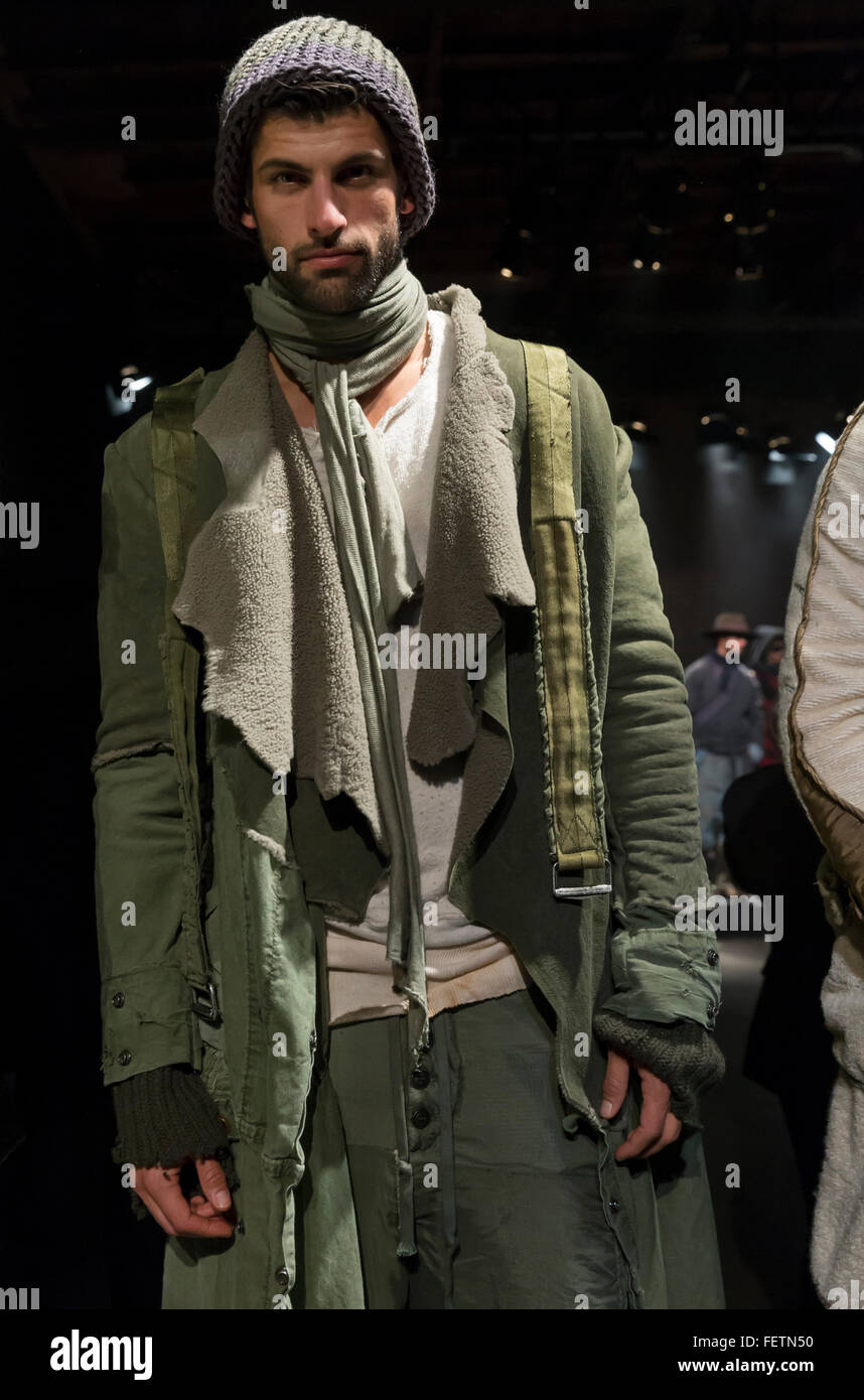 NEW YORK, NY - FEBRUARY 3, 2016: Adam Caldera poses at Greg Lauren ...
