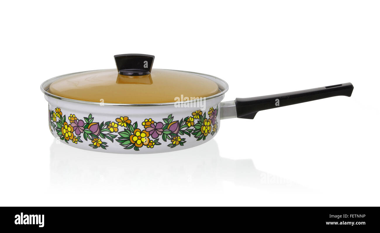 Old cooking pot on a white background Stock Photo - Alamy