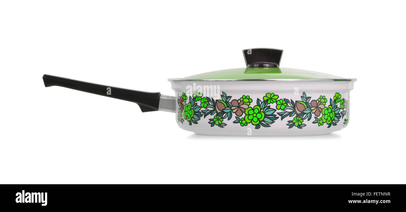 Old cooking pot on a white background Stock Photo - Alamy