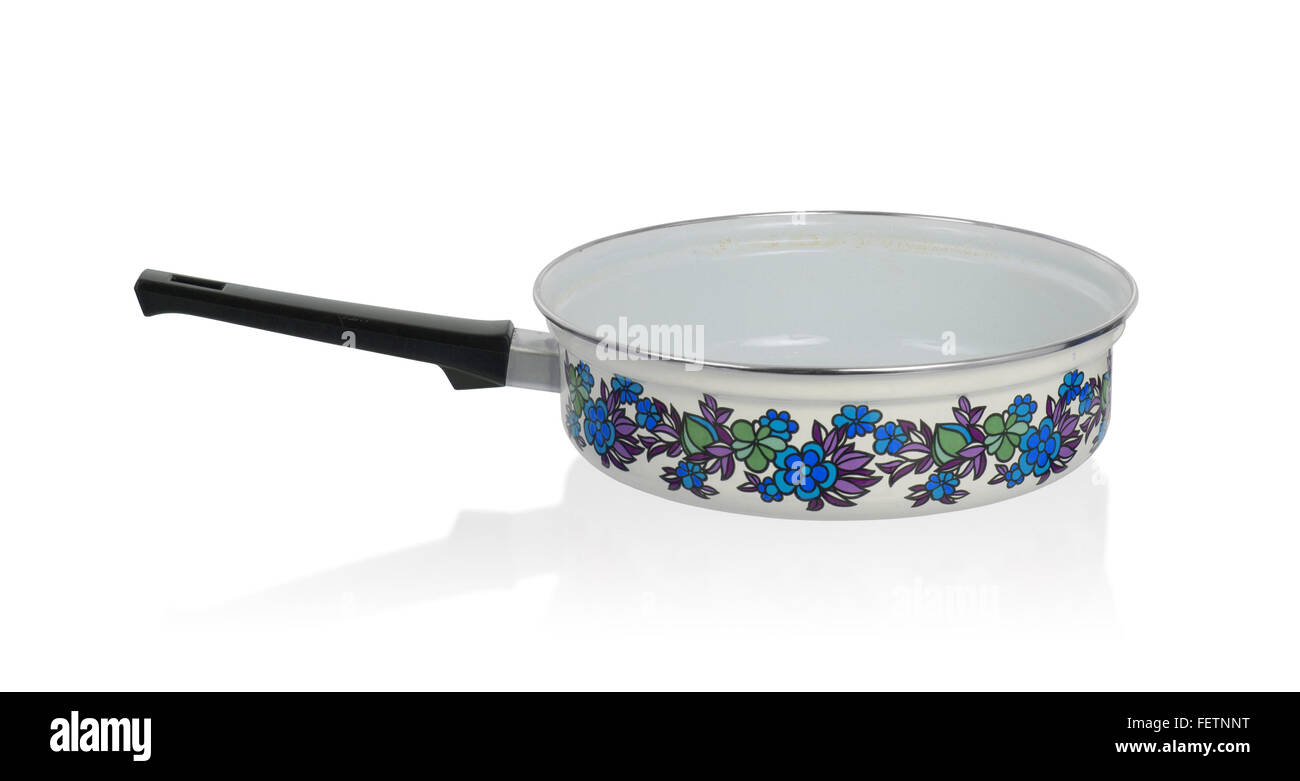 Old cooking pot on a white background Stock Photo - Alamy