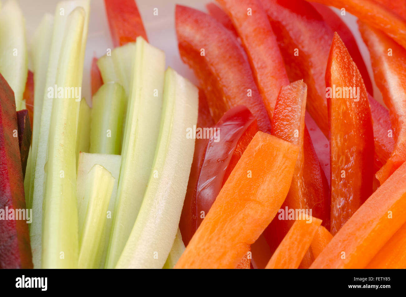 closeup to raw chopped vegetables Stock Photo - Alamy