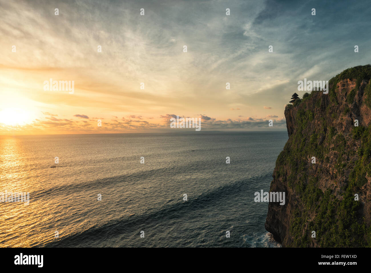 Beautiful Sunset at Uluwatu temple, Bali Indonesia Stock Photo - Alamy