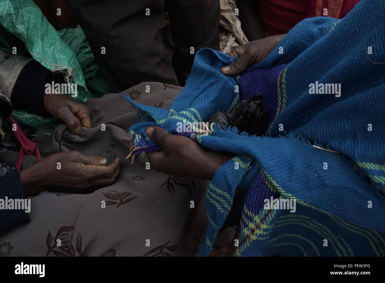 Goods exchanged at a market Stock Photo - Alamy