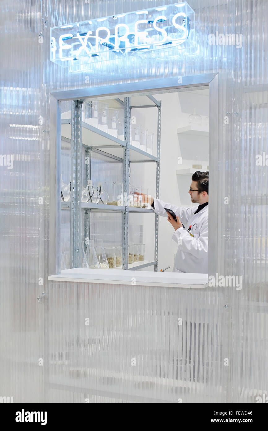 Lab scenery. Fragrance Lab Selfridges, London, United Kingdom ...