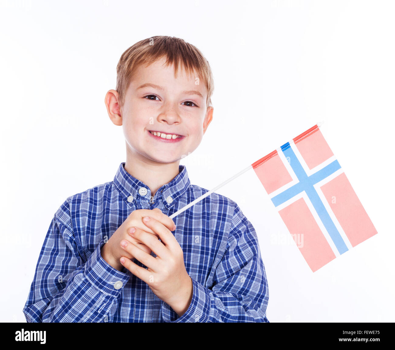 little boy with Norwegian flag Stock Photo - Alamy