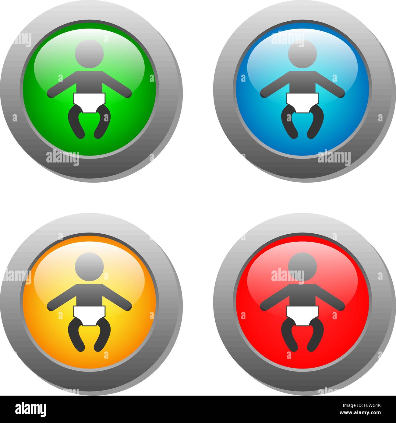 Child press button Stock Vector Images - Alamy