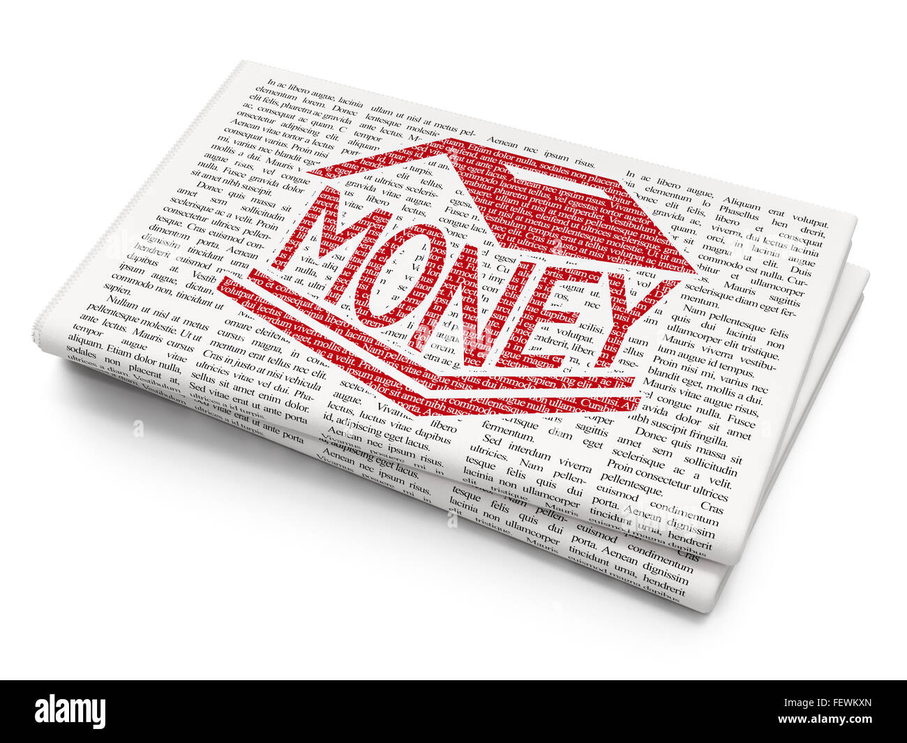 Currency concept: Money Box on Newspaper background Stock Photo - Alamy