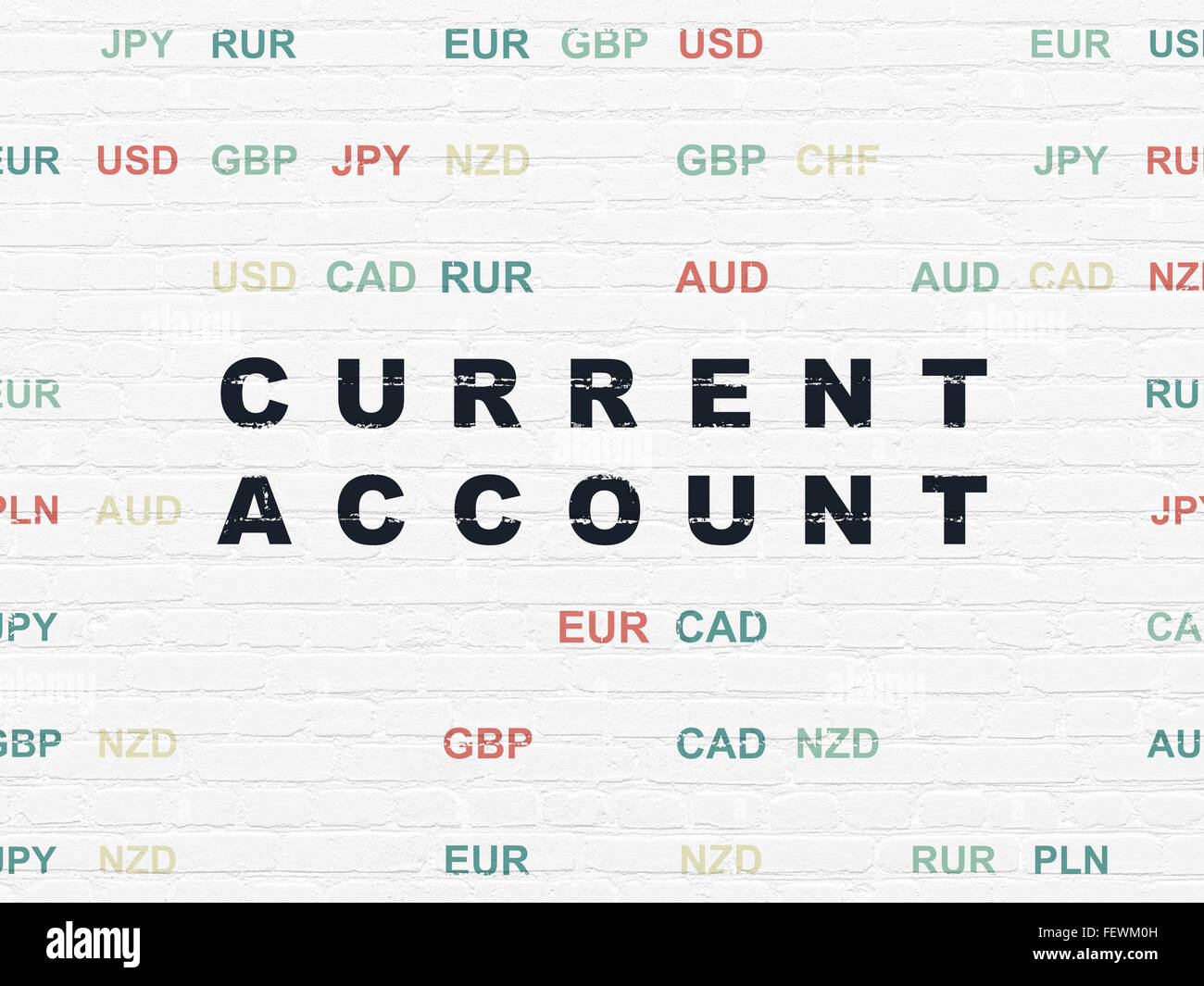 Currency concept: Current Account on wall background Stock Photo - Alamy