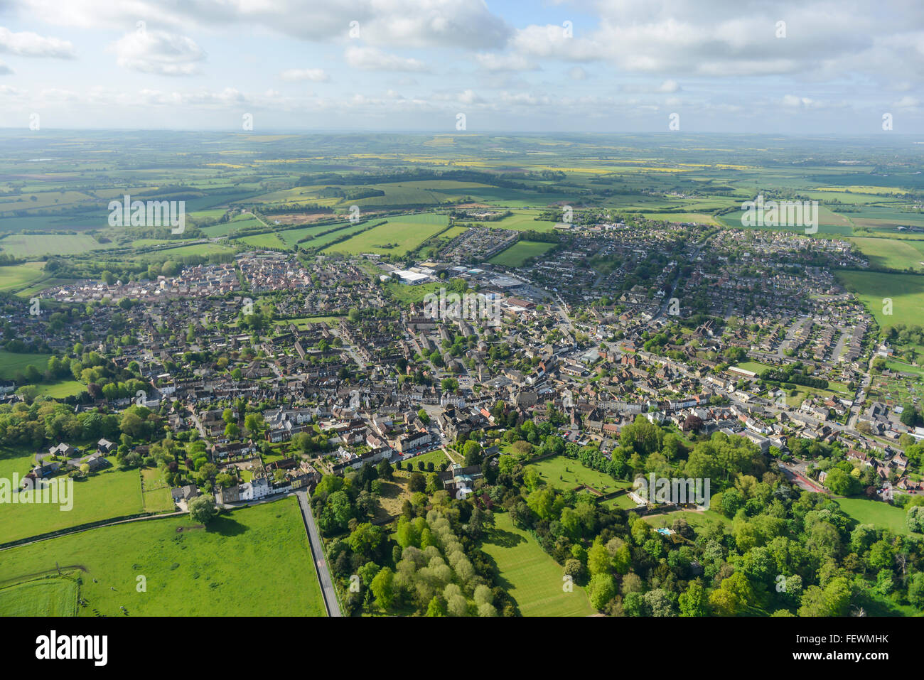 An aerial view of the Oxfordshire town of Faringdon Stock Photo - Alamy