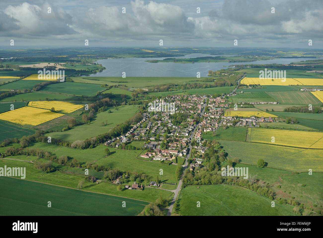 An aerial view of the Rutland village of Empingham, with surrounding ...