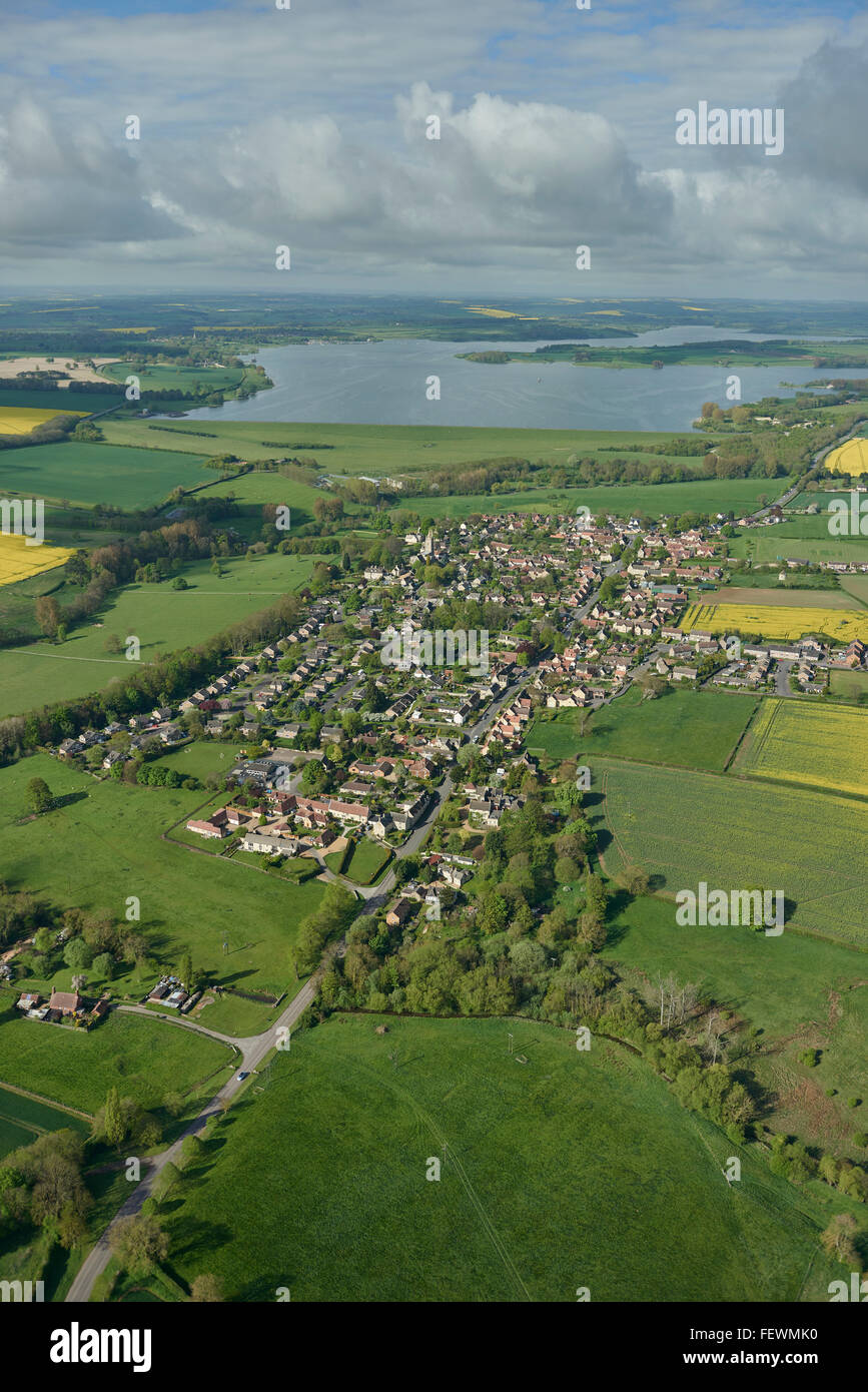An aerial view of the Rutland village of Empingham, with surrounding ...