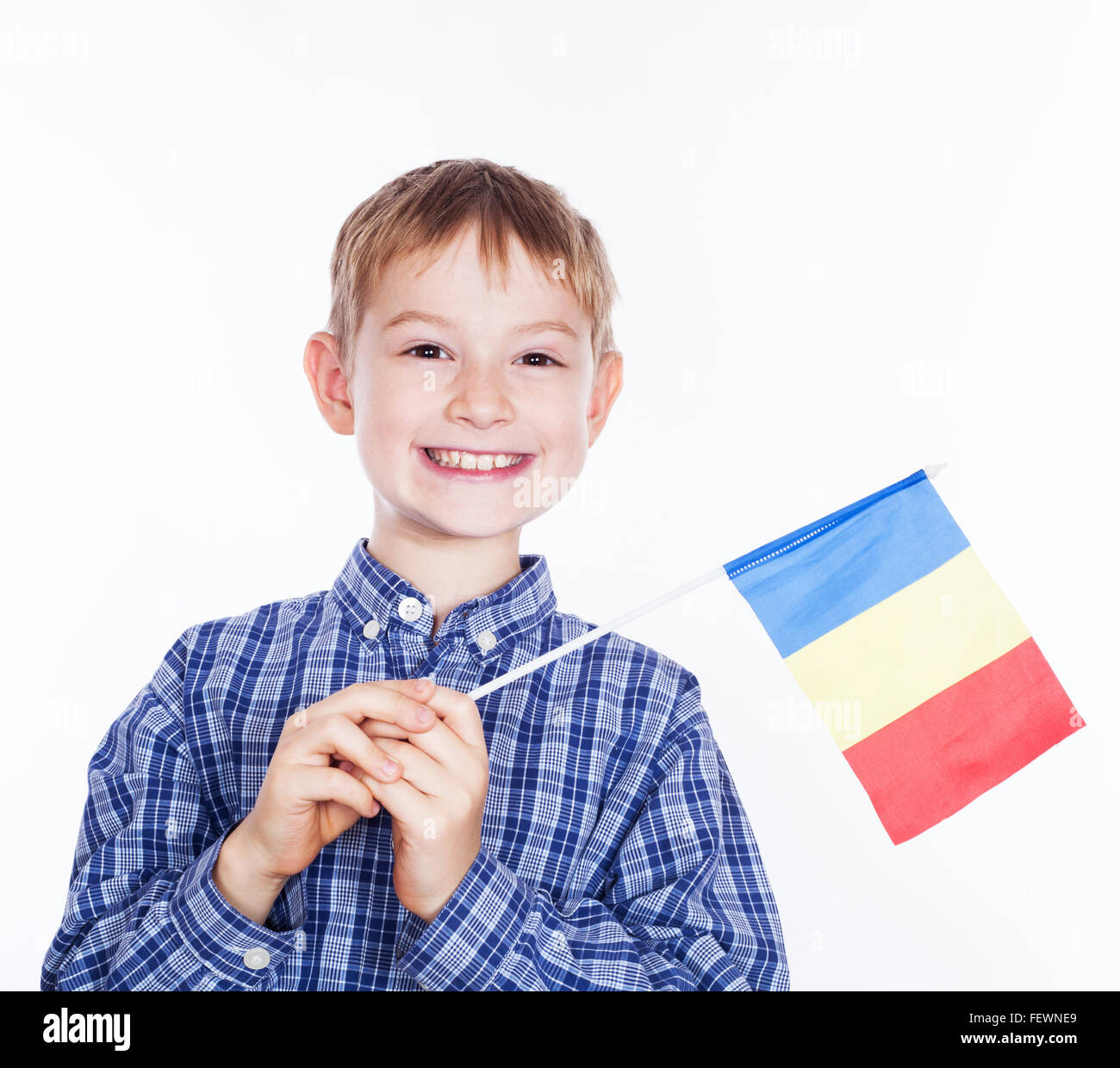 little boy with romanian flag Stock Photo - Alamy