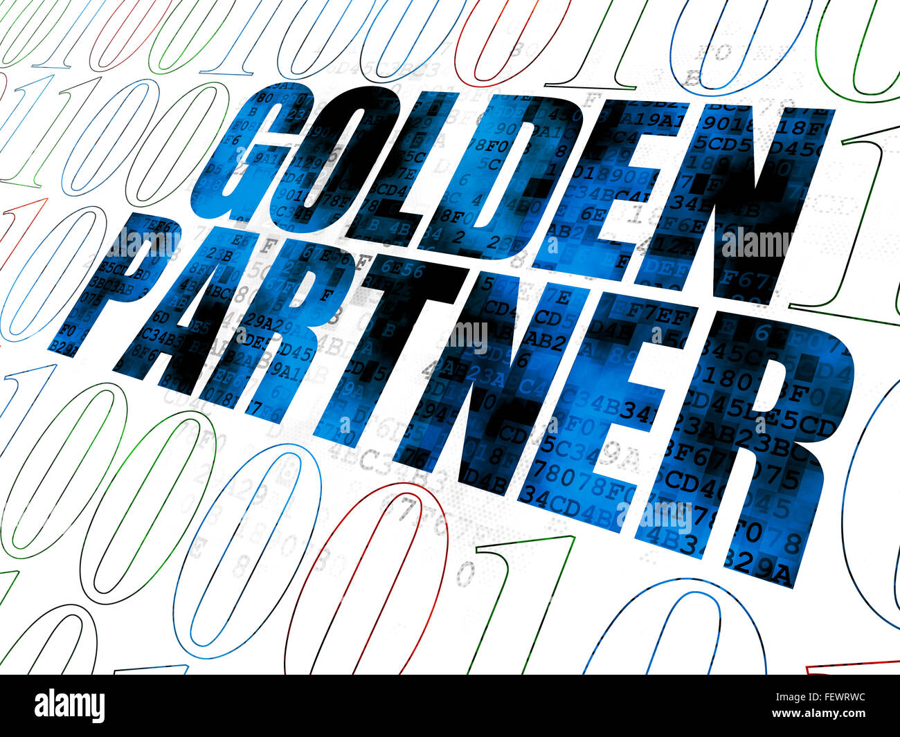 Finance concept: Golden Partner on Digital background Stock Photo - Alamy