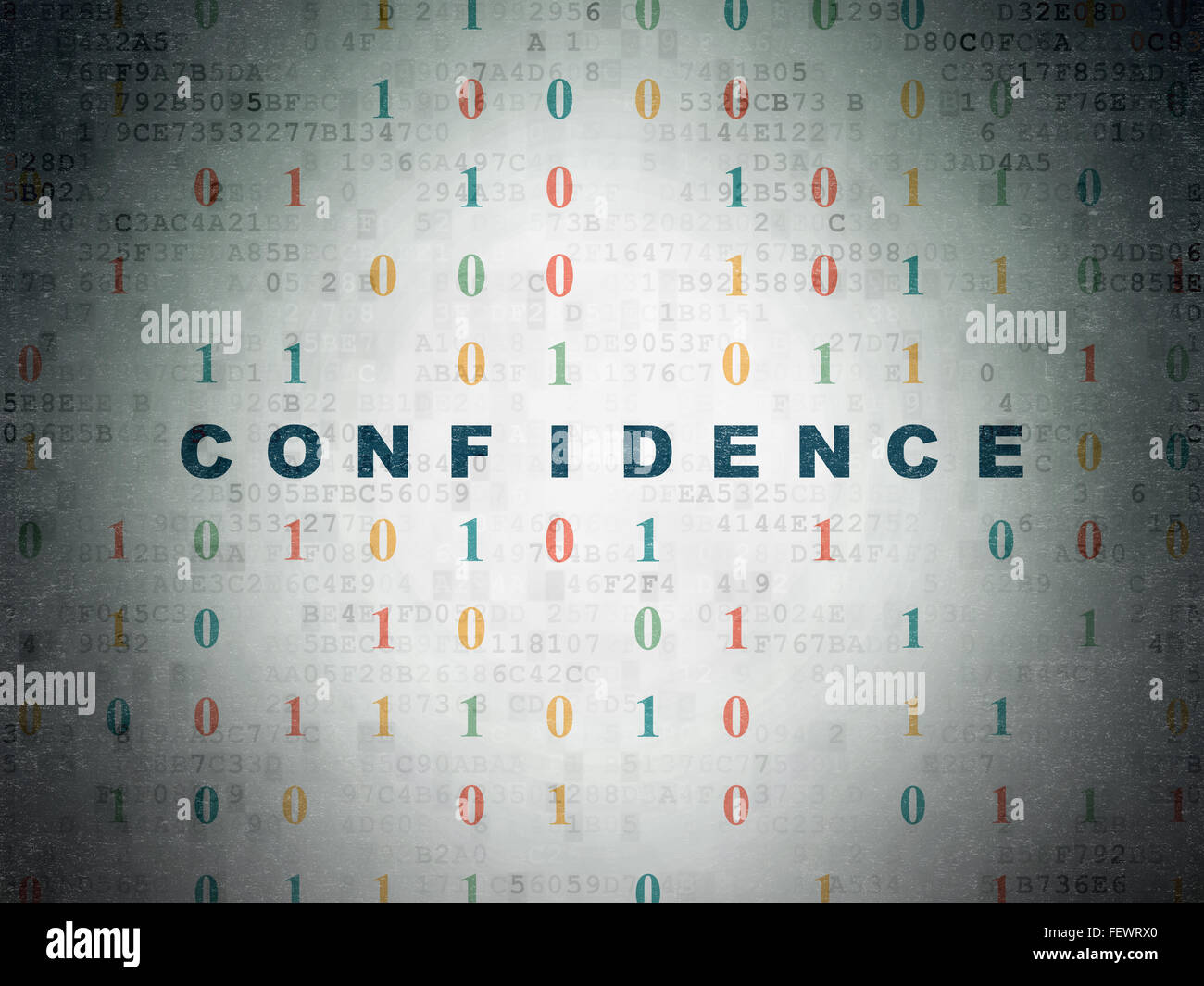 Business concept: Confidence on Digital Paper background Stock Photo ...