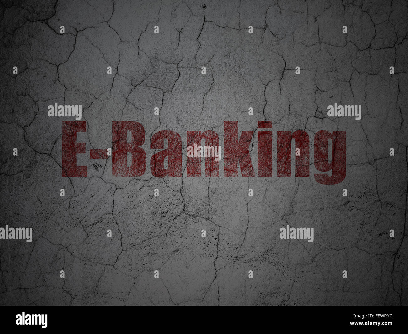 Finance concept: E-Banking on grunge wall background Stock Photo - Alamy