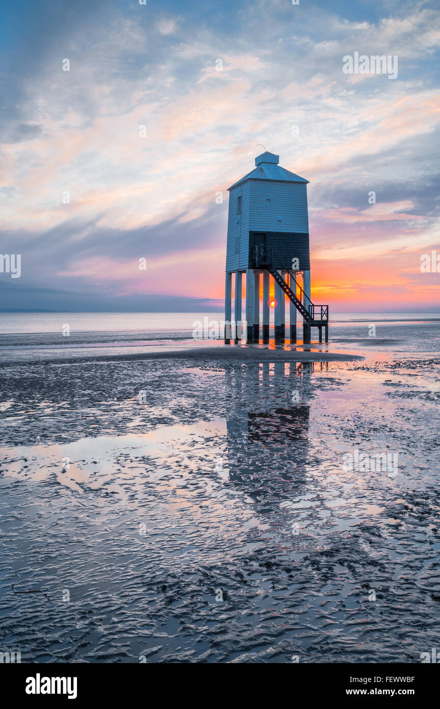 Burnham lighthouse sunset Stock Photo - Alamy