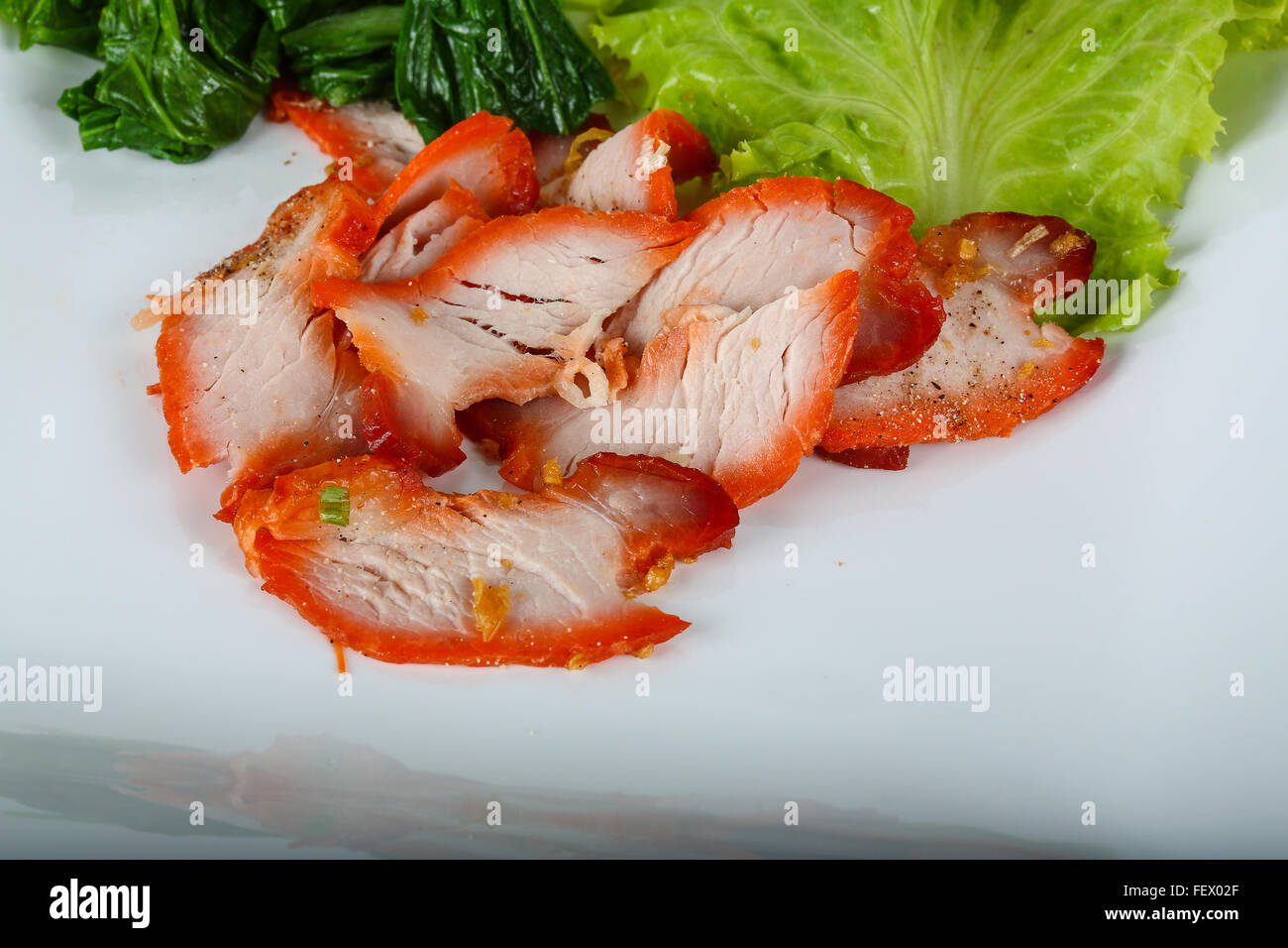 Red chinese bbq with herbs and spices Stock Photo - Alamy