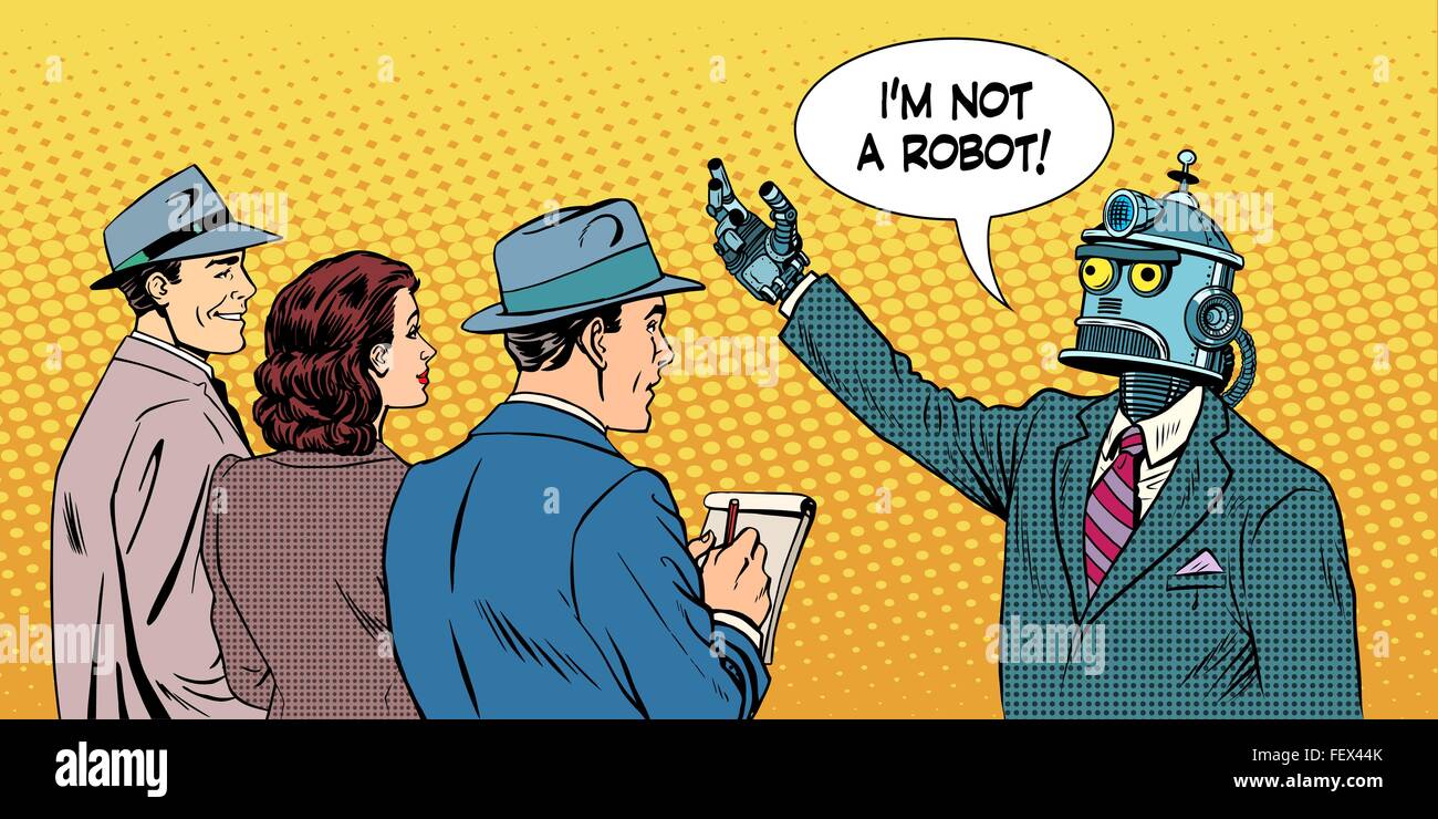 robot presidential candidate gives interview Stock Vector Image & Art ...