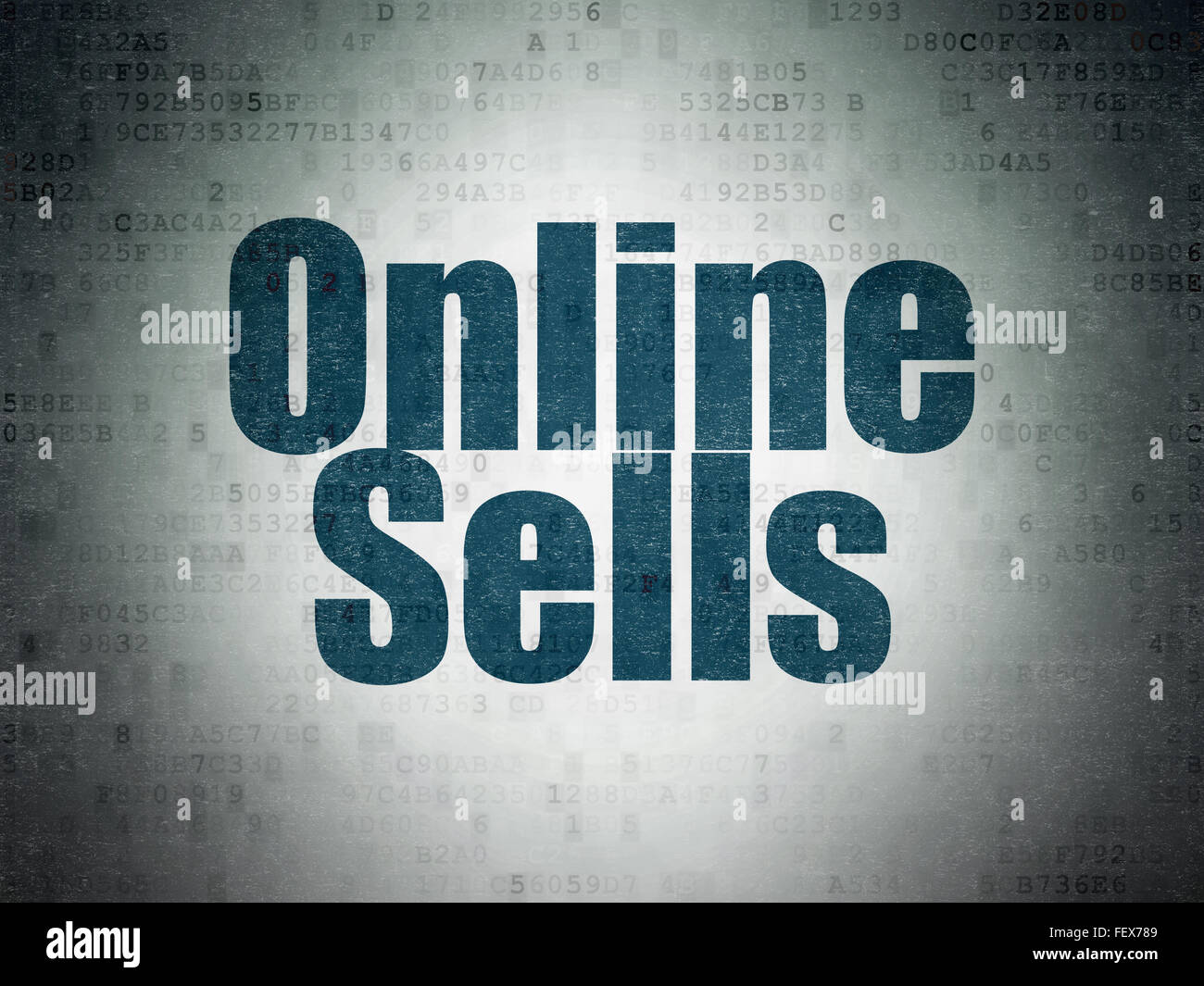 Advertising concept: Online Sells on Digital Paper background Stock ...
