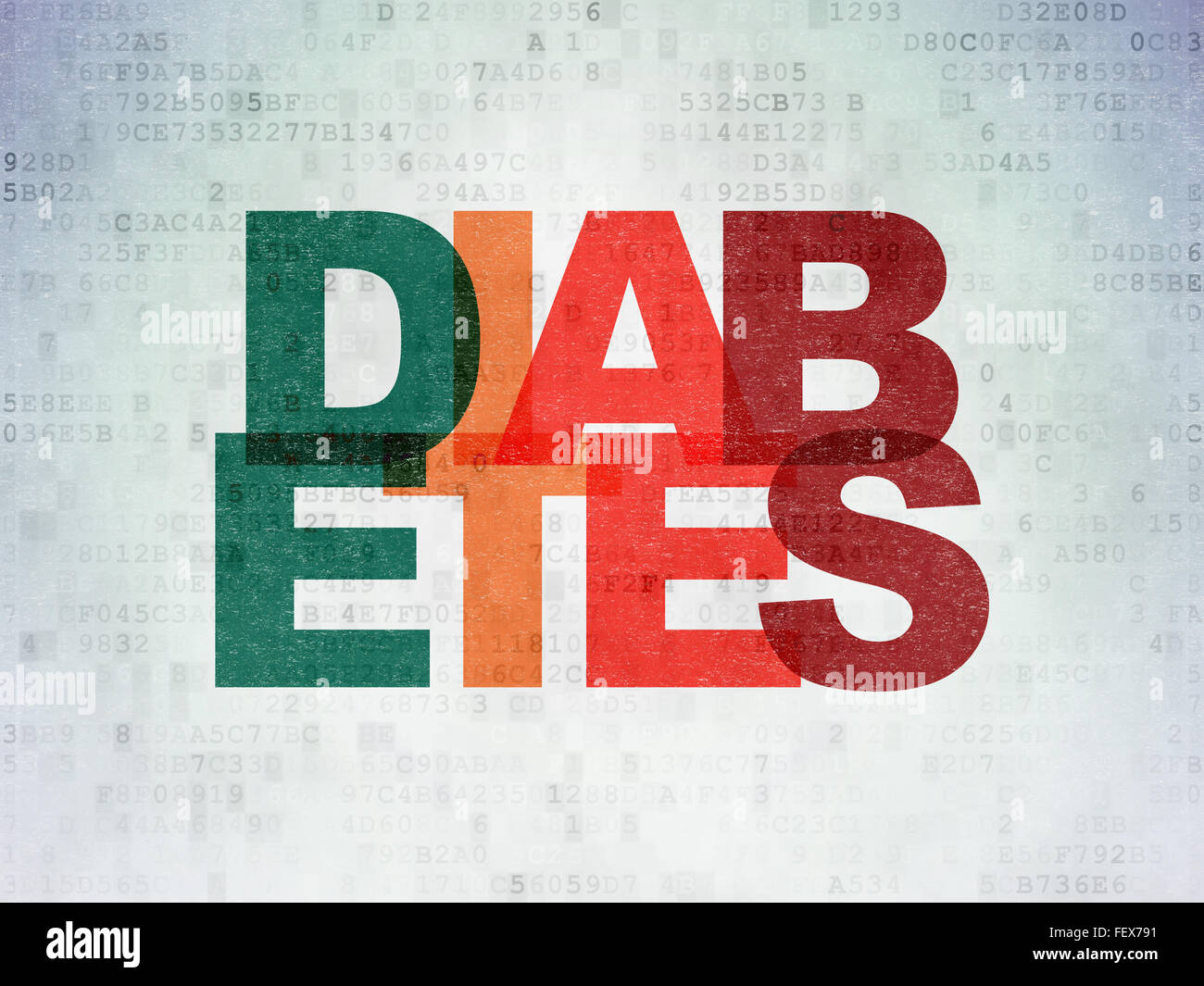 Health concept: Diabetes on Digital Paper background Stock Photo - Alamy