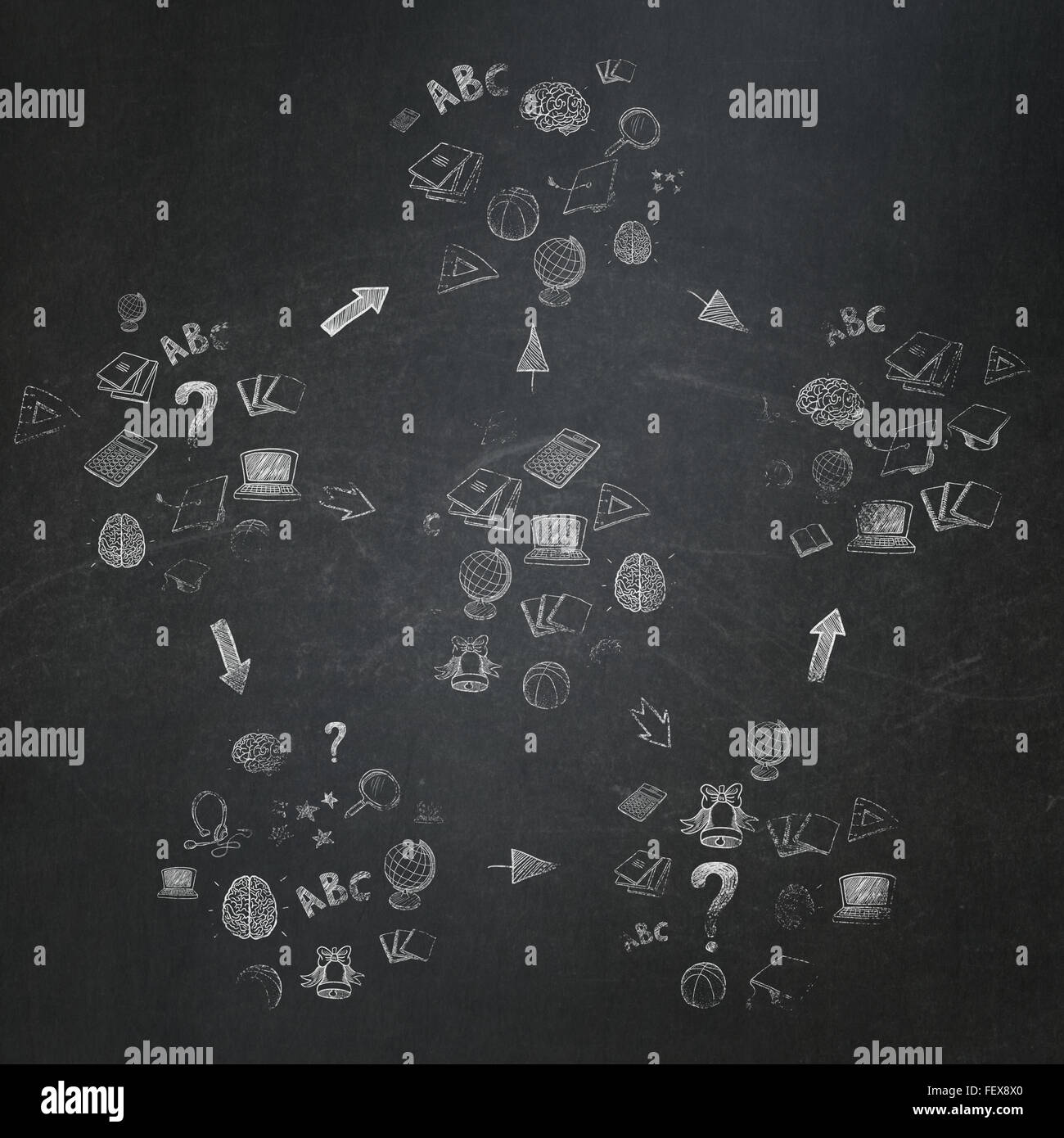 Education background: School Board with Painted Hand Drawn Education ...