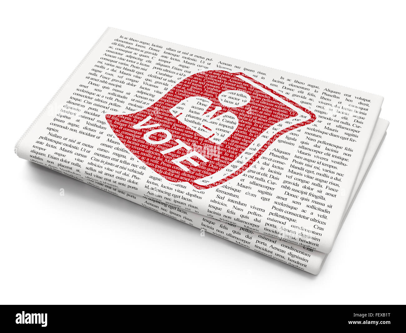 Politics concept: Ballot on Newspaper background Stock Photo - Alamy