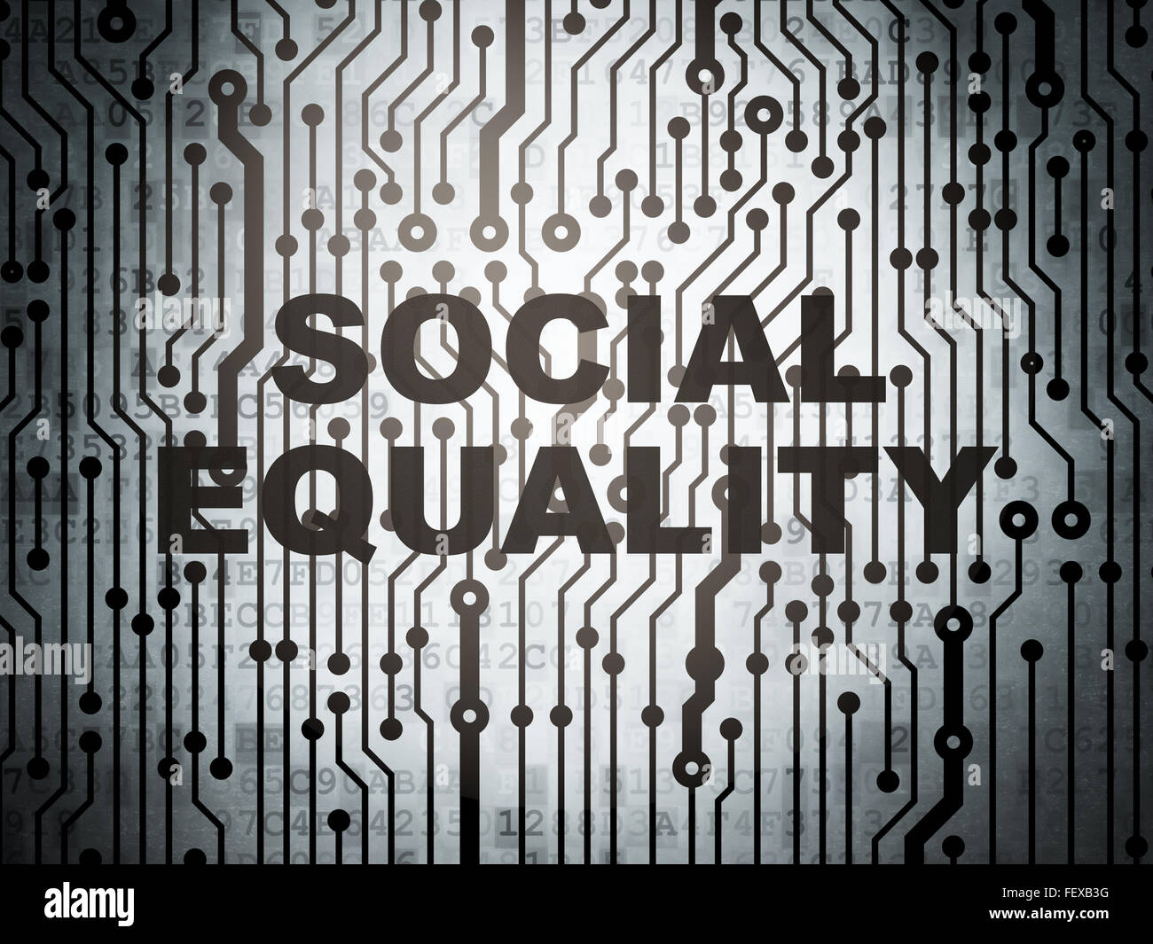 Political concept: circuit board with Social Equality Stock Photo - Alamy