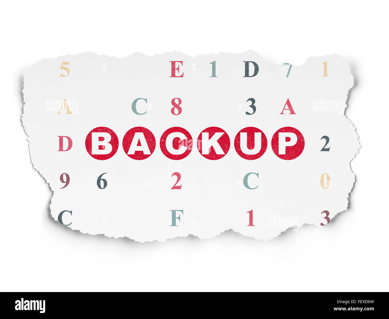 Software concept: Backup on Torn Paper background Stock Photo - Alamy