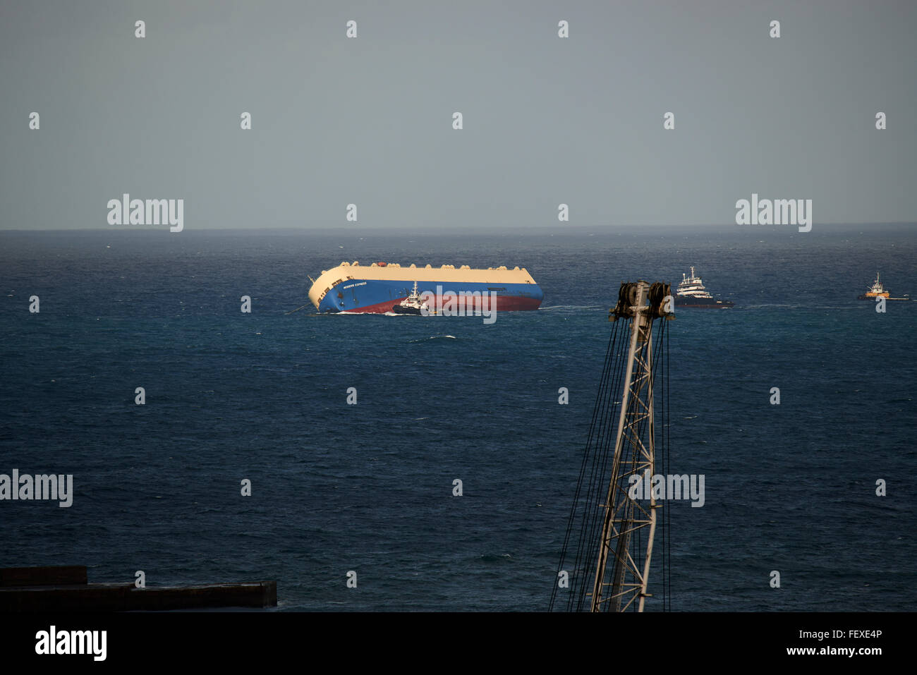 Cargo Ship Modern Express arriving at Port of Bilbao, Biscay, Basque ...