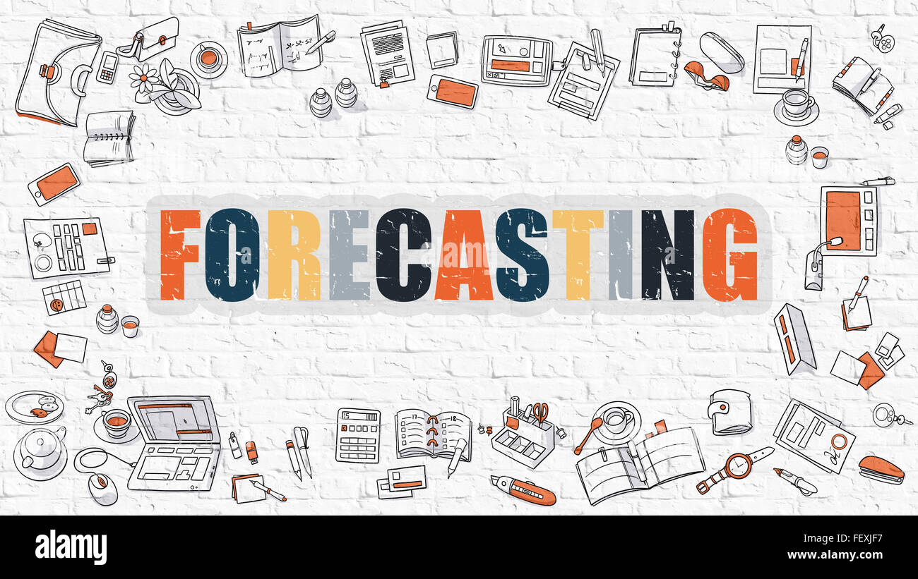 Forecasting Concept with Doodle Design Icons Stock Photo - Alamy