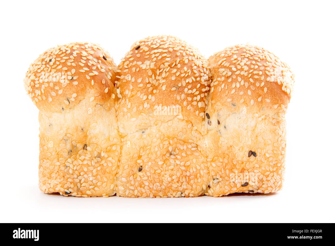 bread loaf with sesame isolated on white background Stock Photo - Alamy