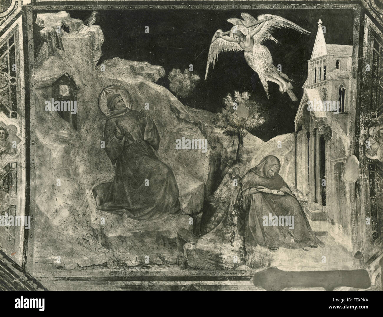 St. Francis receiving the stigmata, Lower Church of St. Francis, Assisi ...