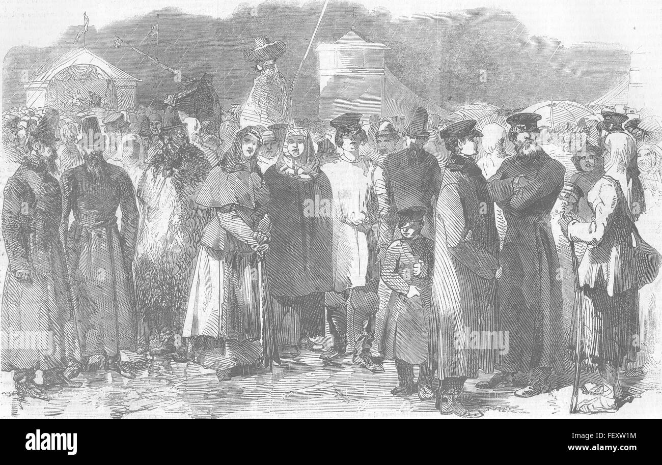 RUSSIA Sketch at the People's Fete, Moscow 1856. Illustrated London ...