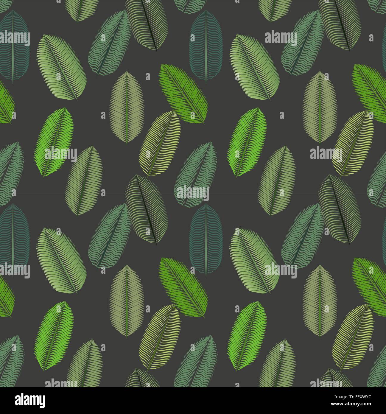 Palm Leaf. Seamless Pattern. Vector Illustration Stock Vector Image ...