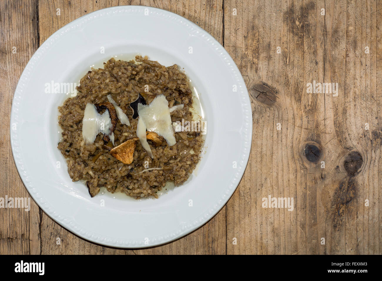 Wild mushroom risotto. Wild mushroom, leek and parmesan risotto ...