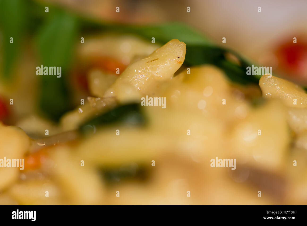 Risotto pasta provencal. Riso Pasta with aubergine, courgette, pepper ...
