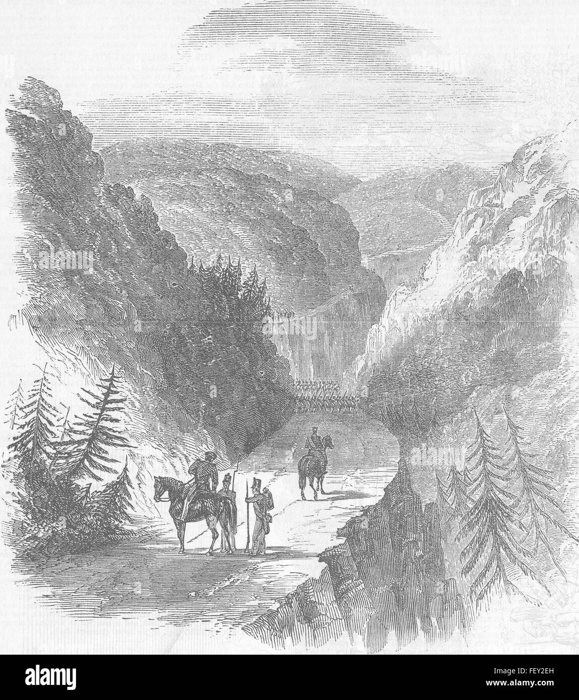 SOUTH AFRICA Ecca Heights Pass, nr Grahamstown 1851. Illustrated London ...