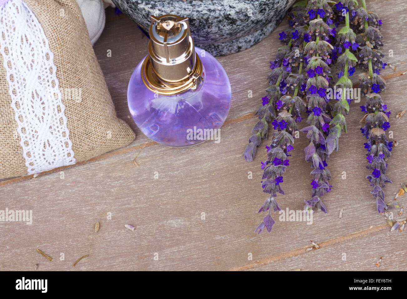 Lavender flowers spa Stock Photo - Alamy