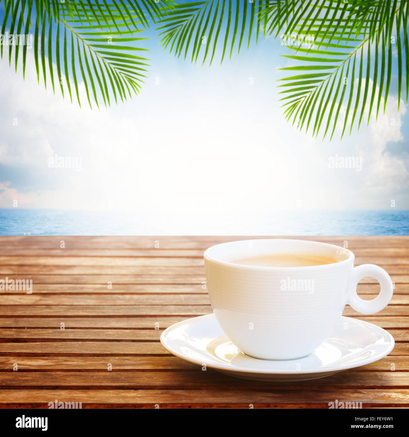 summer cup of coffee Stock Photo - Alamy