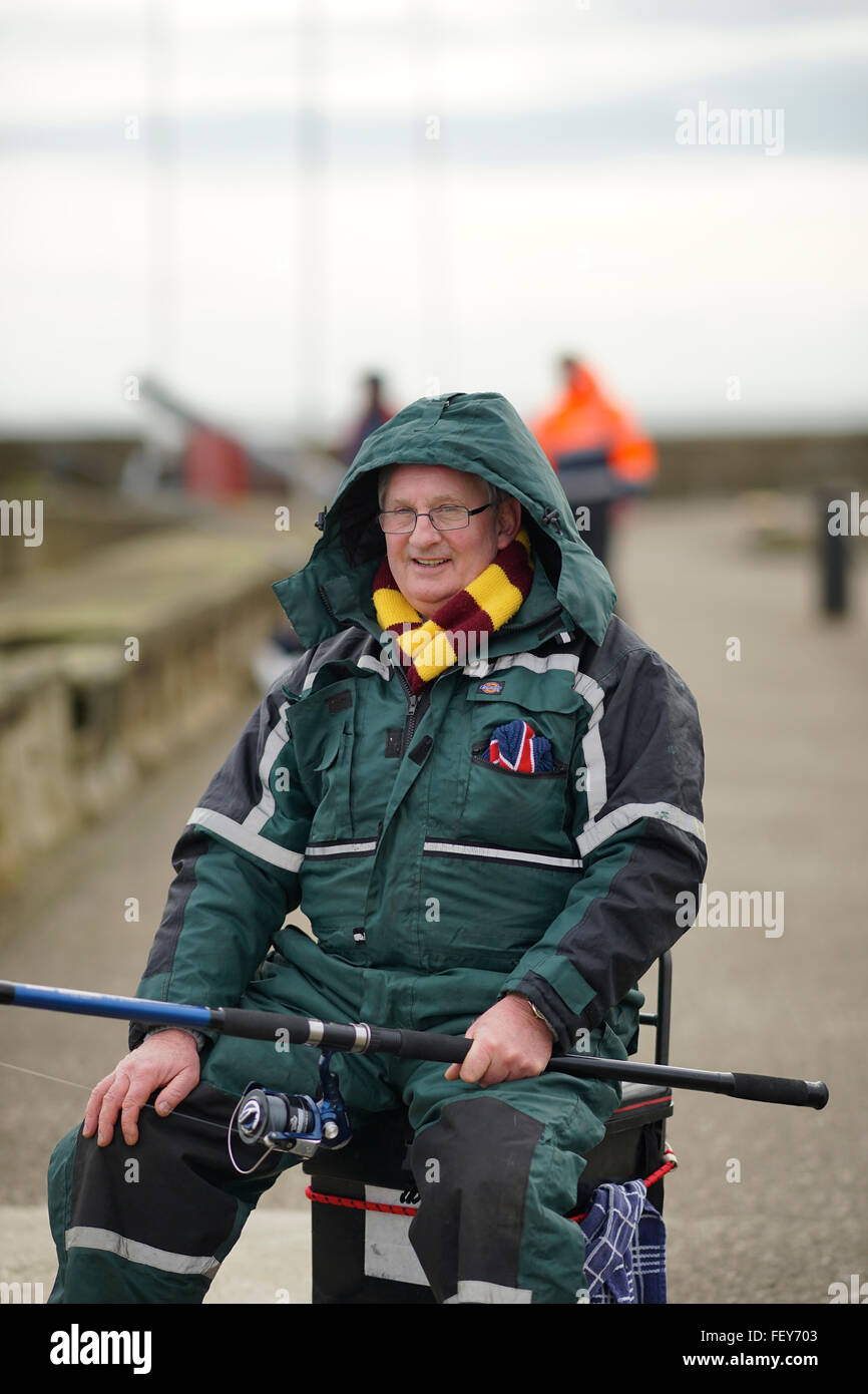Bridlington Uk fisherman, fishing rod Stock Photo - Alamy