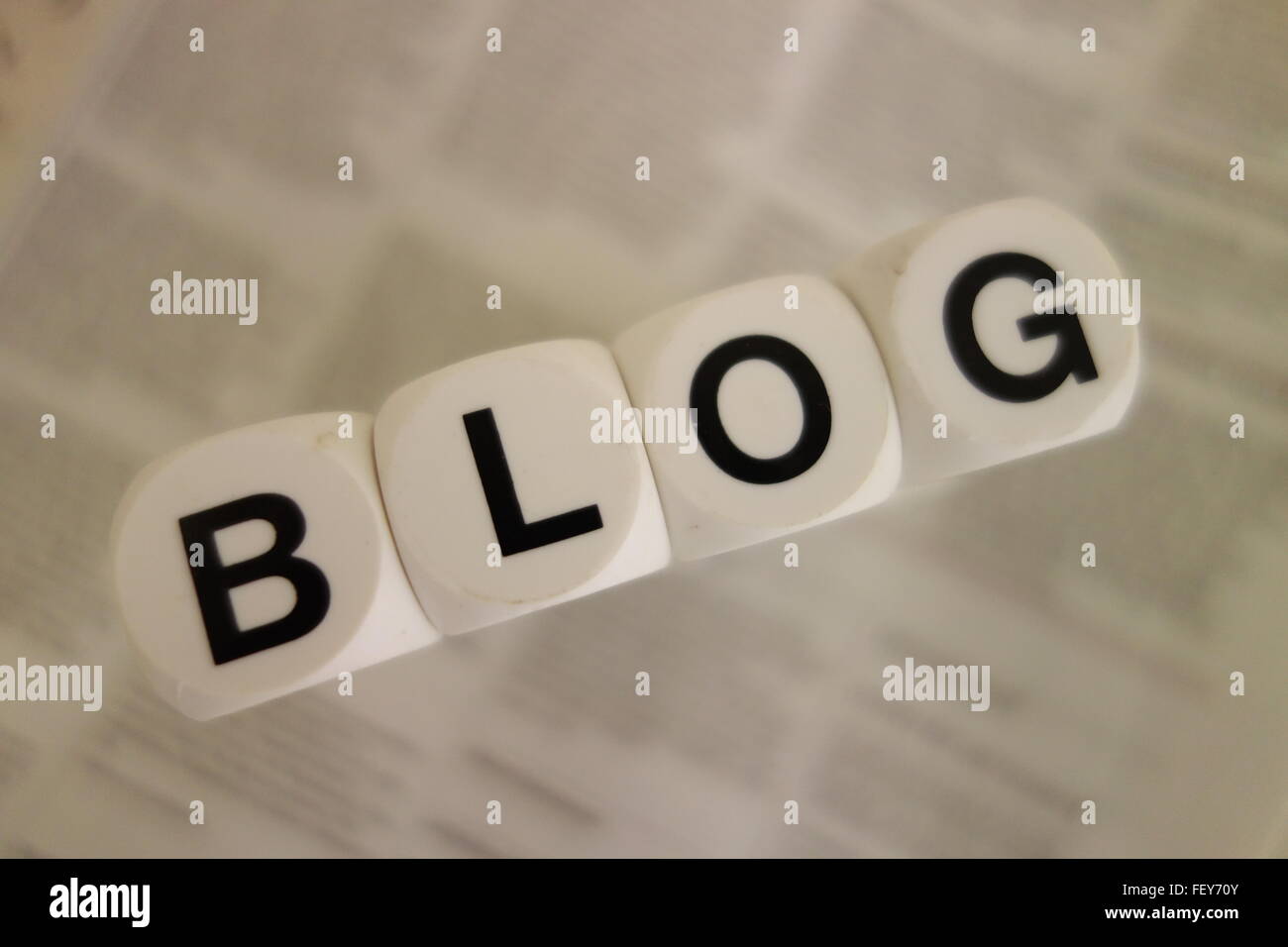Blog letters hi-res stock photography and images - Alamy