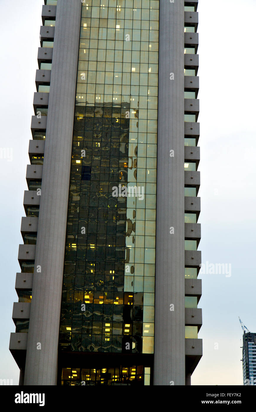 thailand bangkok office district palaces abstract modern building line ...
