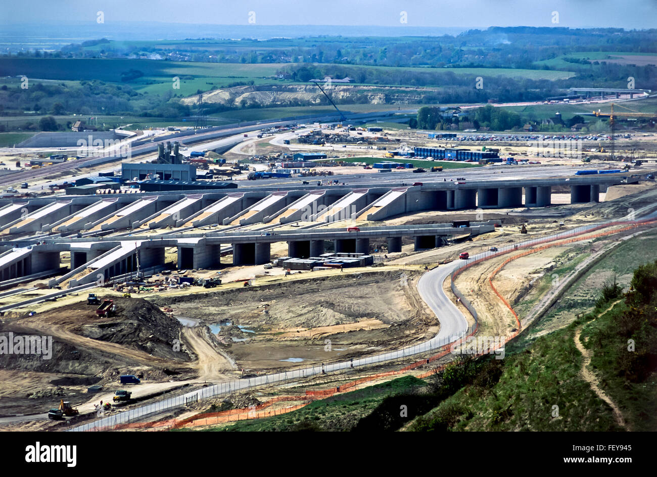 AA 5407. Folkestone, Channel Tunnel Terminal under construction ...