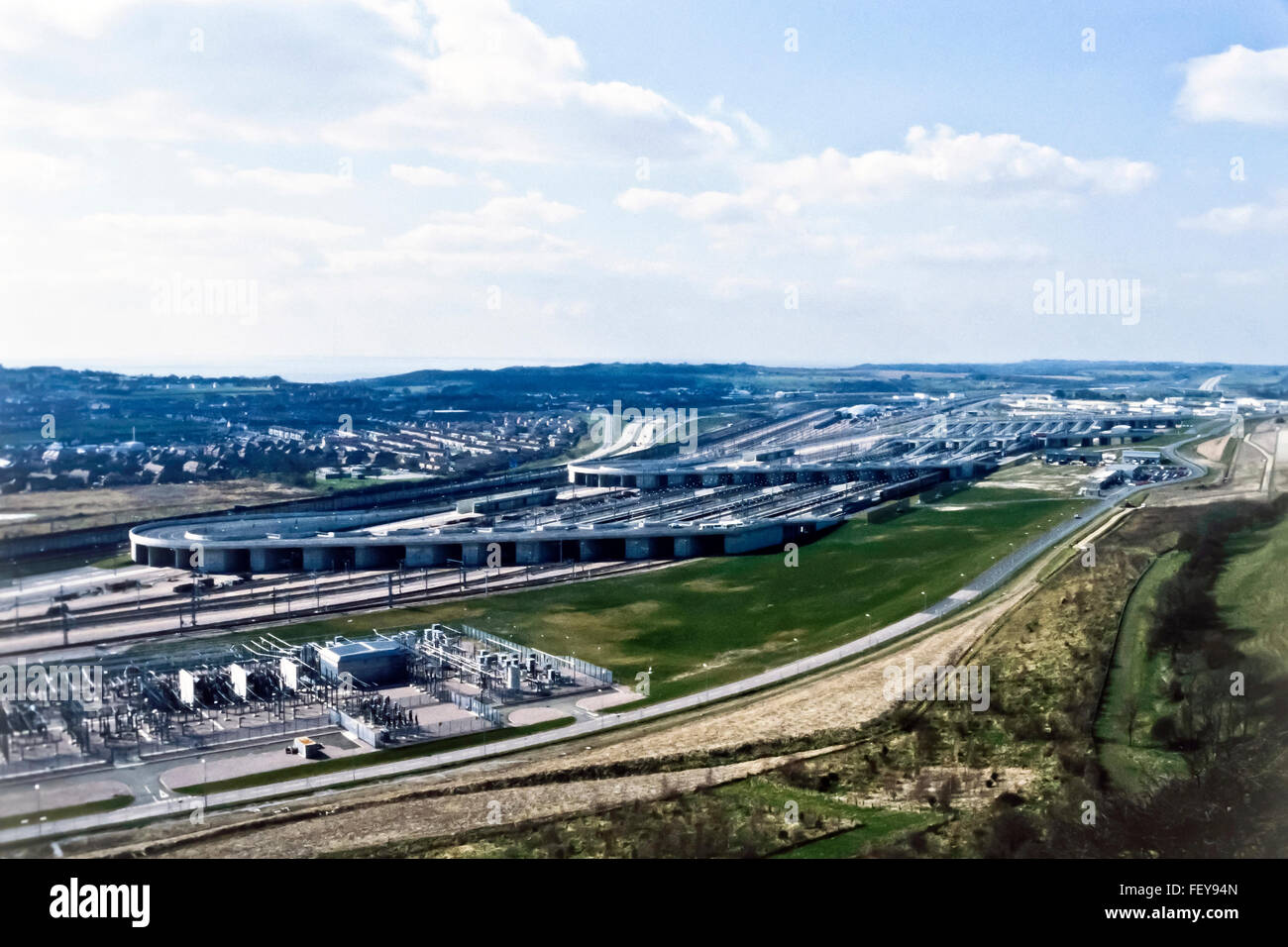 AA 5409. Folkestone, Channel Tunnel Terminal, archival March 1995, Kent ...