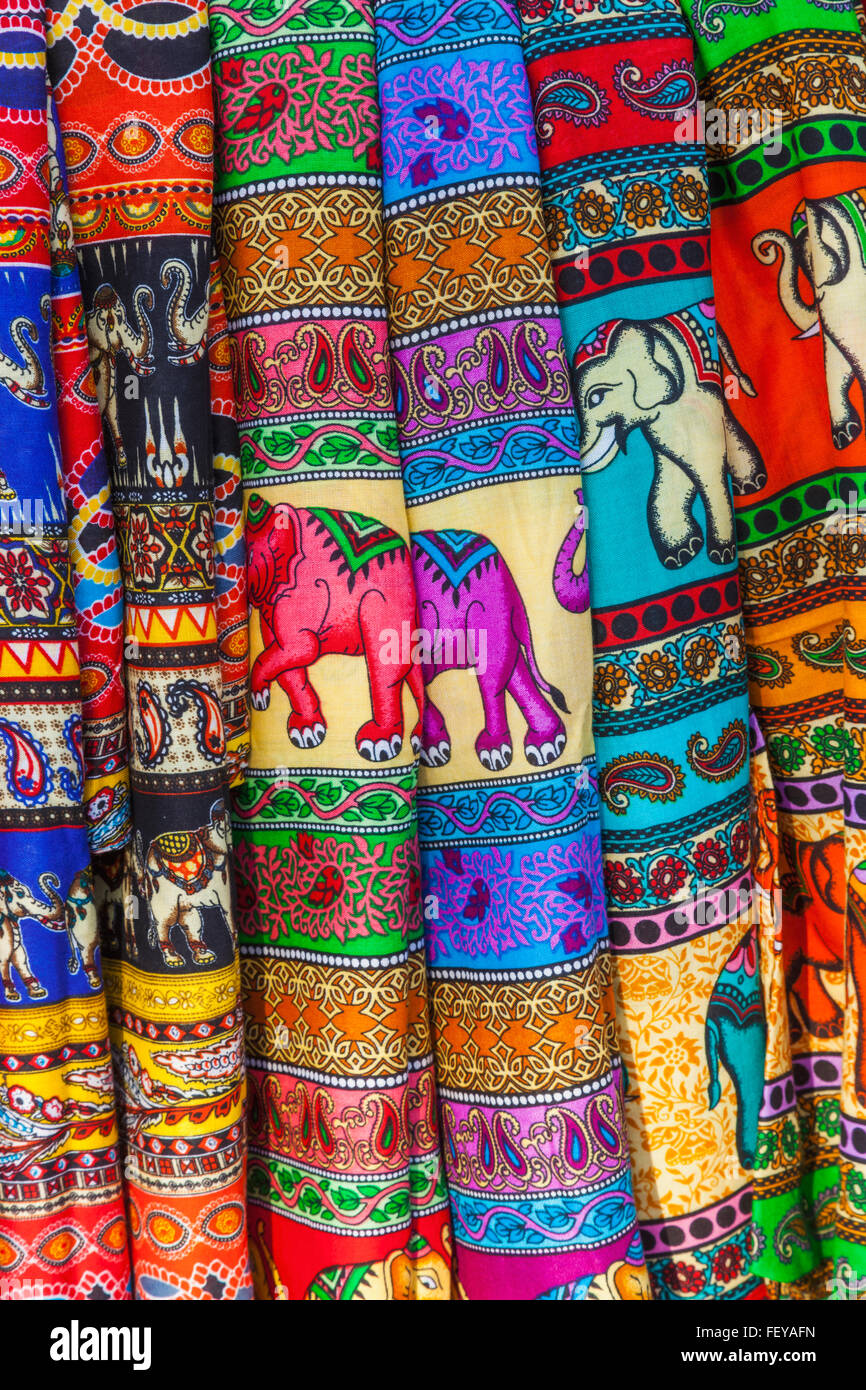 Thailand, Bangkok, Chatuchak Market, Colourful Sarongs Stock Photo - Alamy