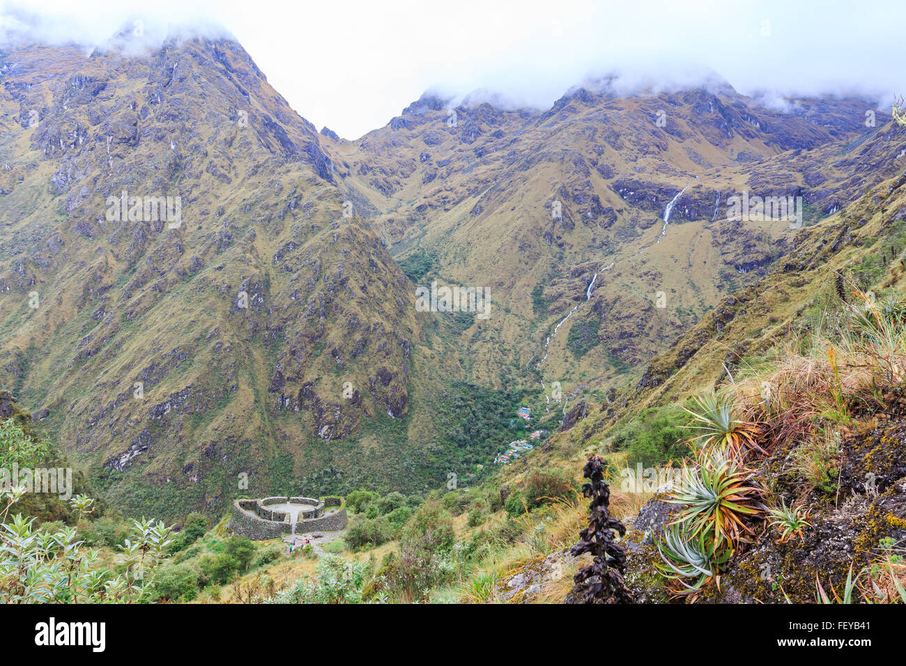 Inca Trail to Machu Picchu (also known as Camino Inca). Located in the ...